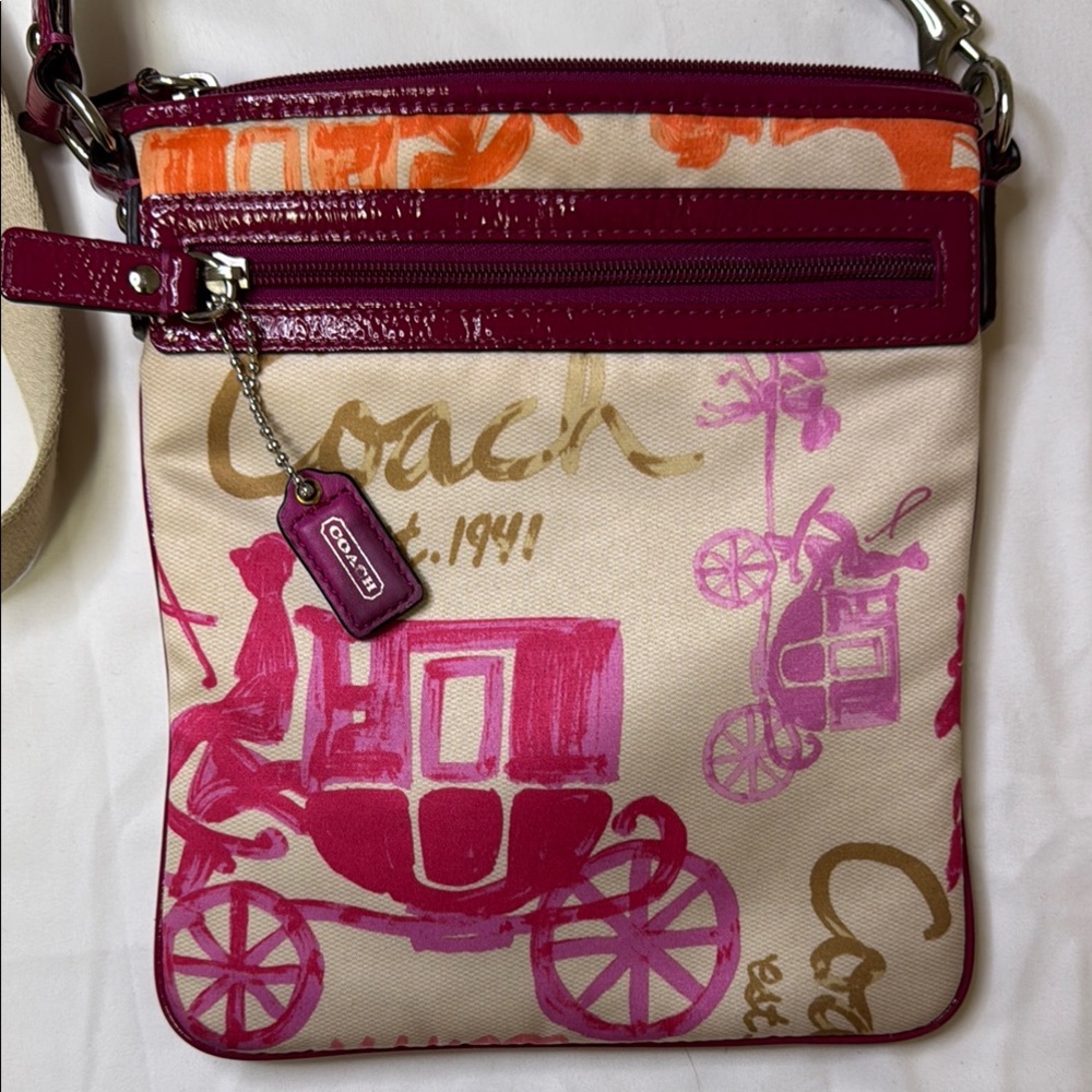 Coach Poppy Graphic Scribble Crossbody Bag - Gem
